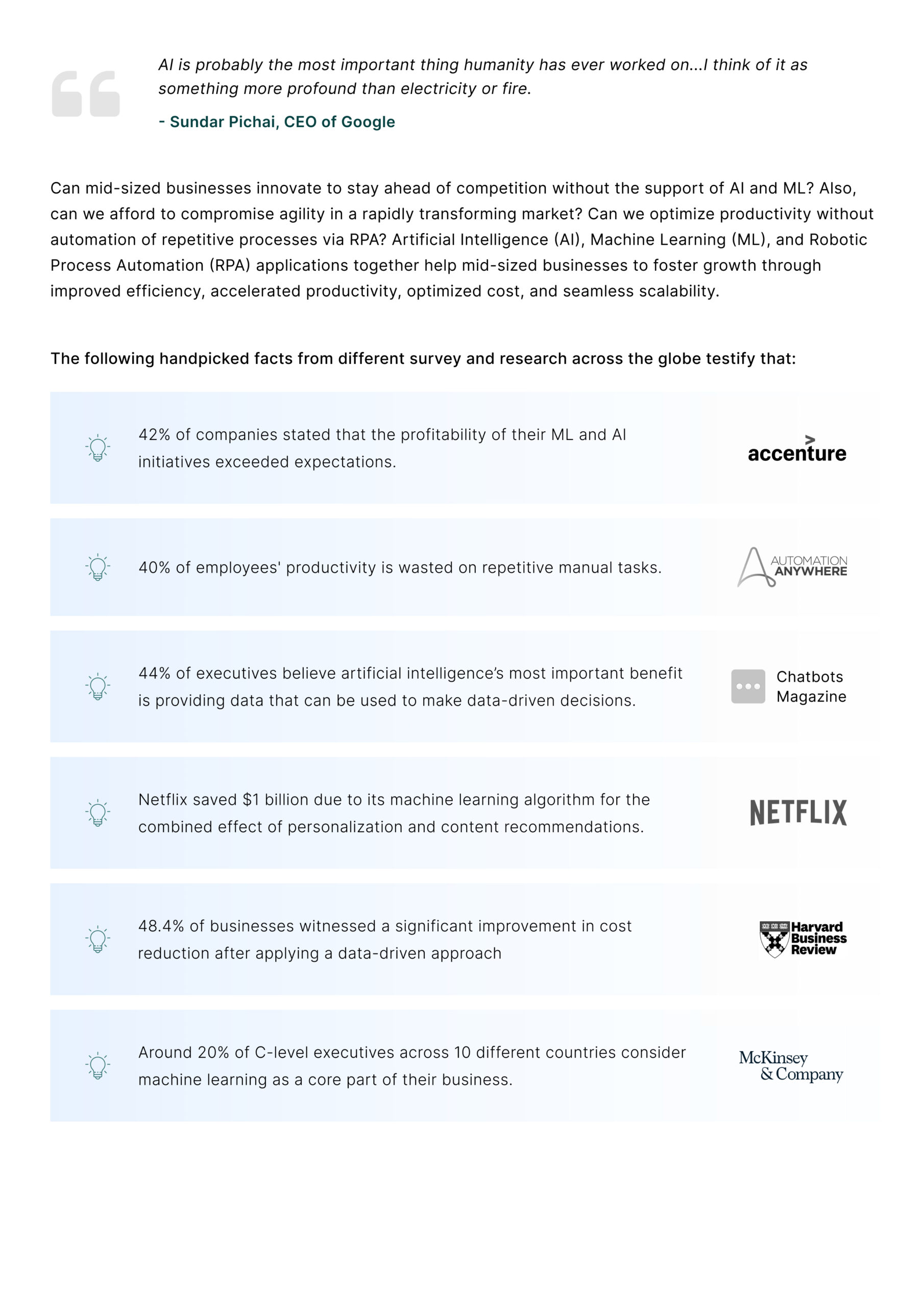 Top Must Have AI/ML/RPA Applications for SMBs - Whitepaper